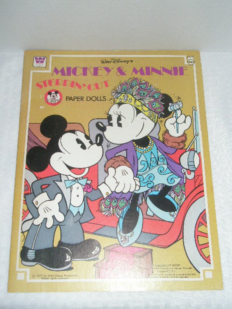 Vintage 1977 MICKEY & MINNIE MOUSE Steppin-out Paper Dolls / - Etsy