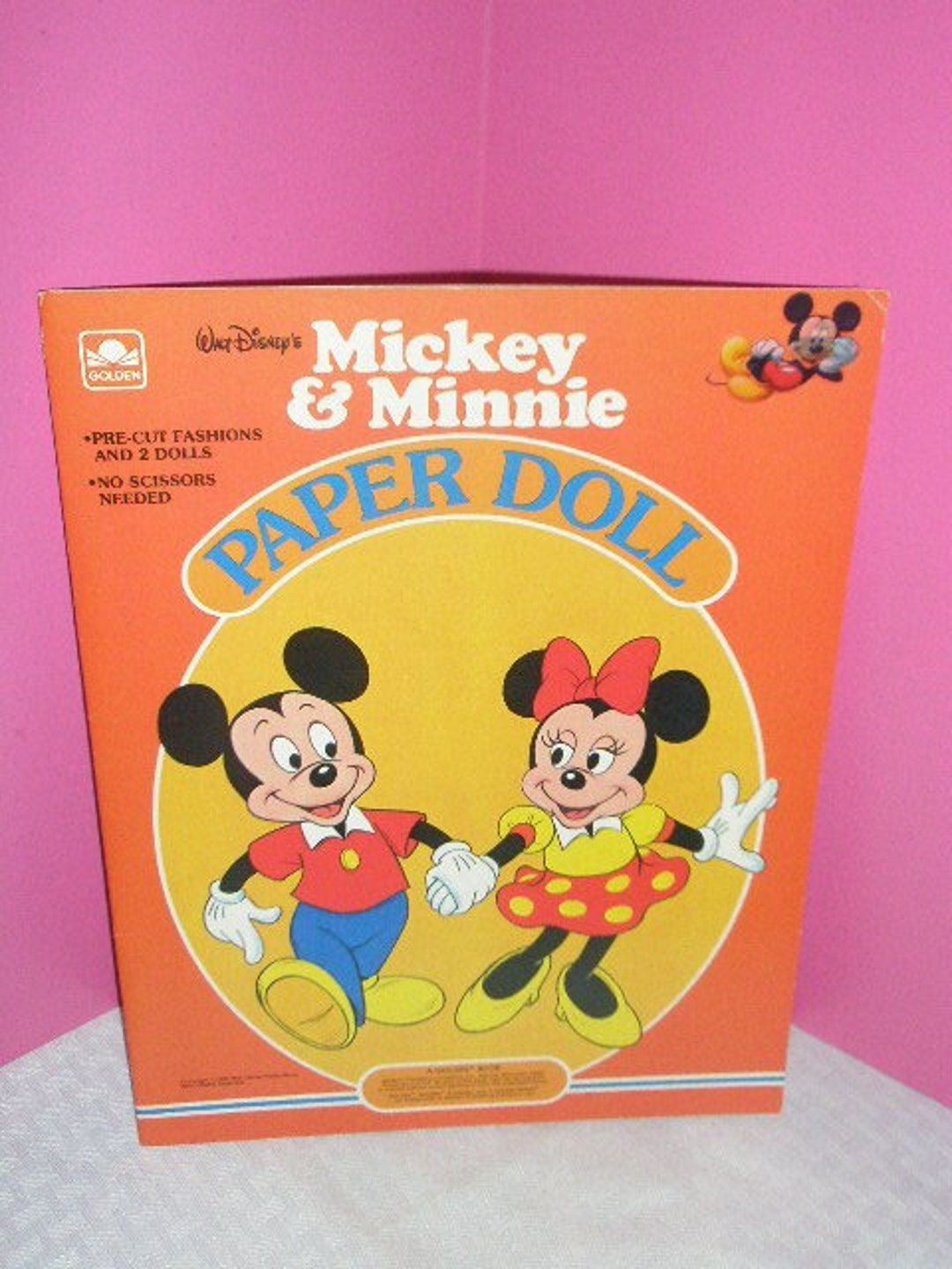 Vintage 1983 Disney’s MICKEY & MINNIE Paper Doll Book / Pre-cut ...