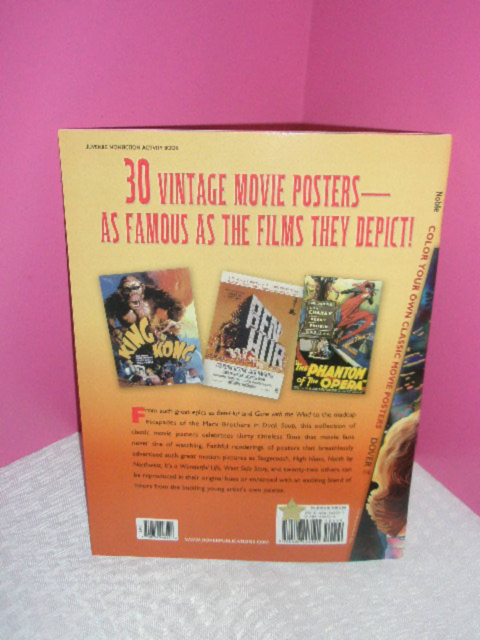 2006 Color Your Own CLASSIC MOVIE POSTERS Coloring Book / 30 Movie ...
