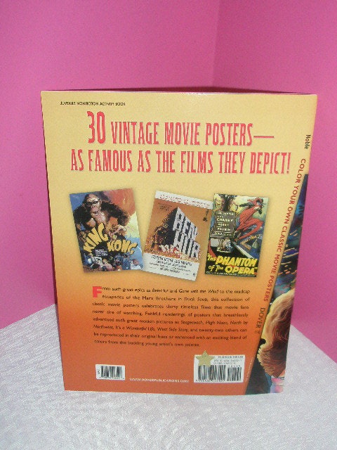 2006 Color Your Own CLASSIC MOVIE POSTERS Coloring Book / 30 Movie ...