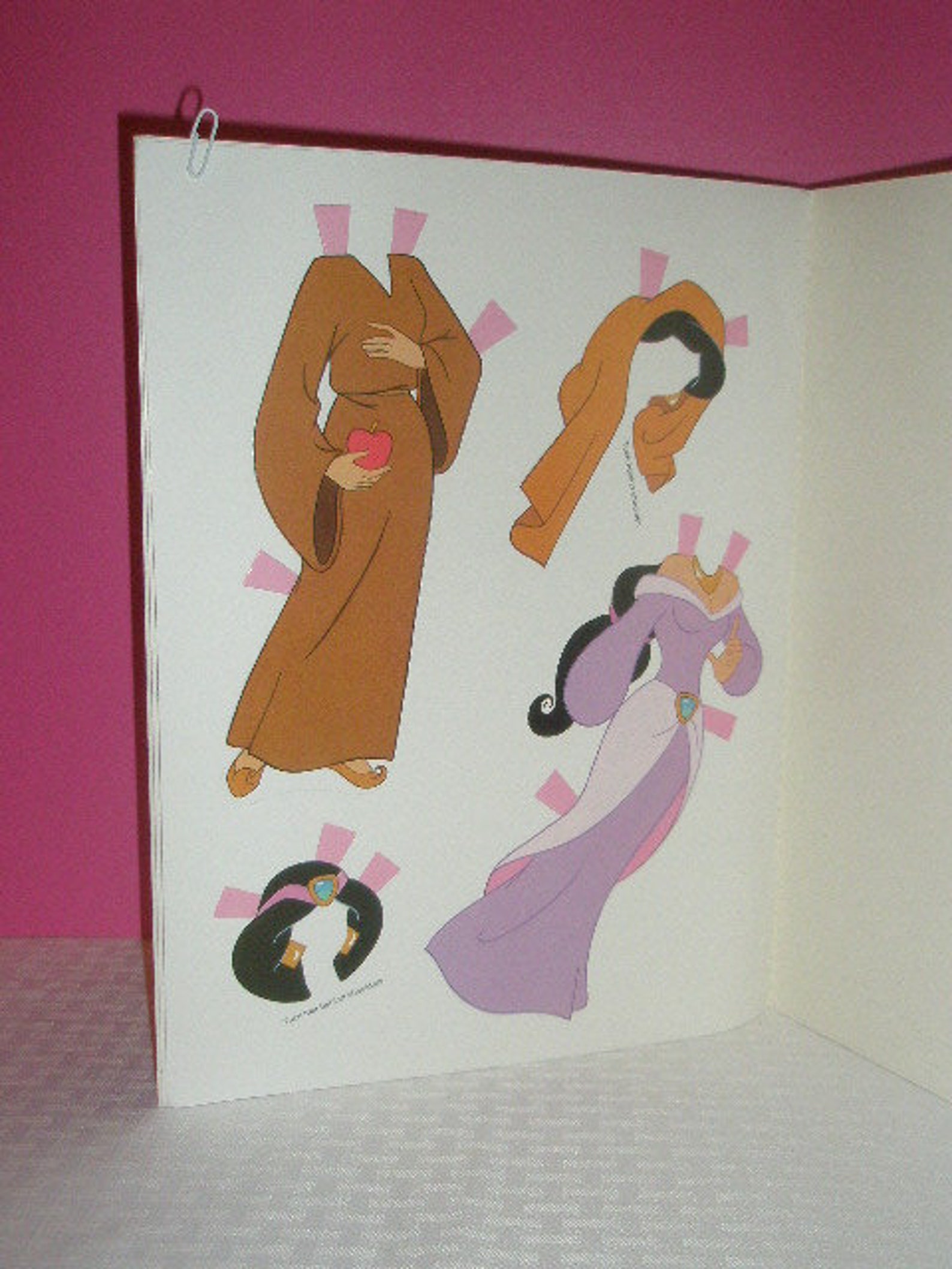 Vintage 1992 Disney"s ALADDIN Paper Doll Book / Jasmine, Aladdin, the ...