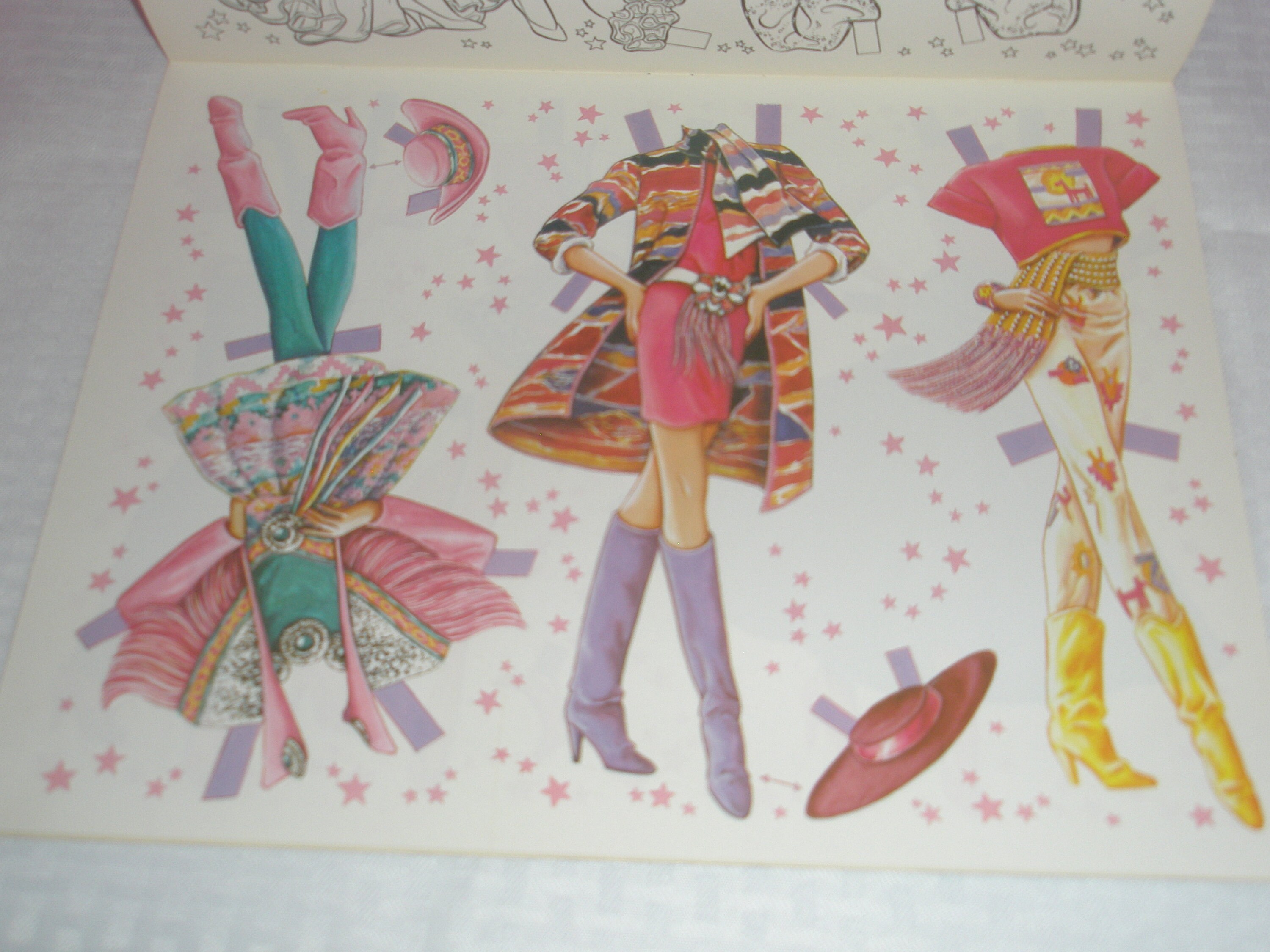 Vintage 1990 DELUXE BARBIE Paper Doll Book / More Fashions/ 6 Pages of ...
