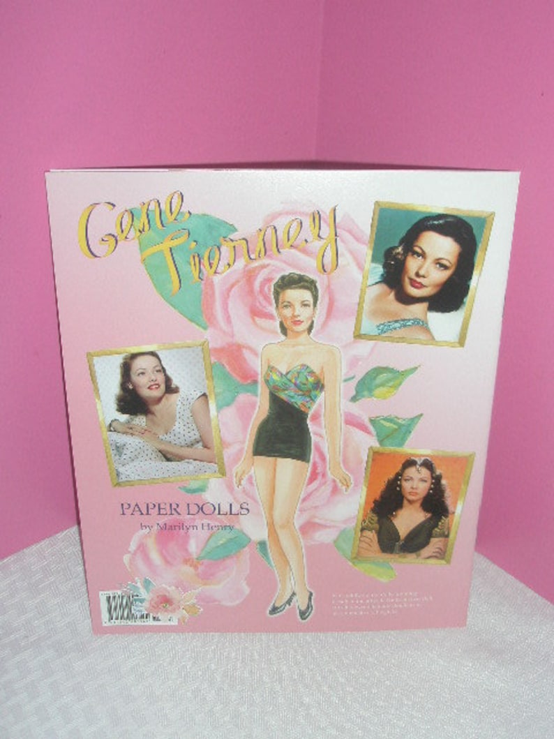 2016 GENE TIERNEY Paper Doll Book by Illustrator of the Stars Marilyn ...