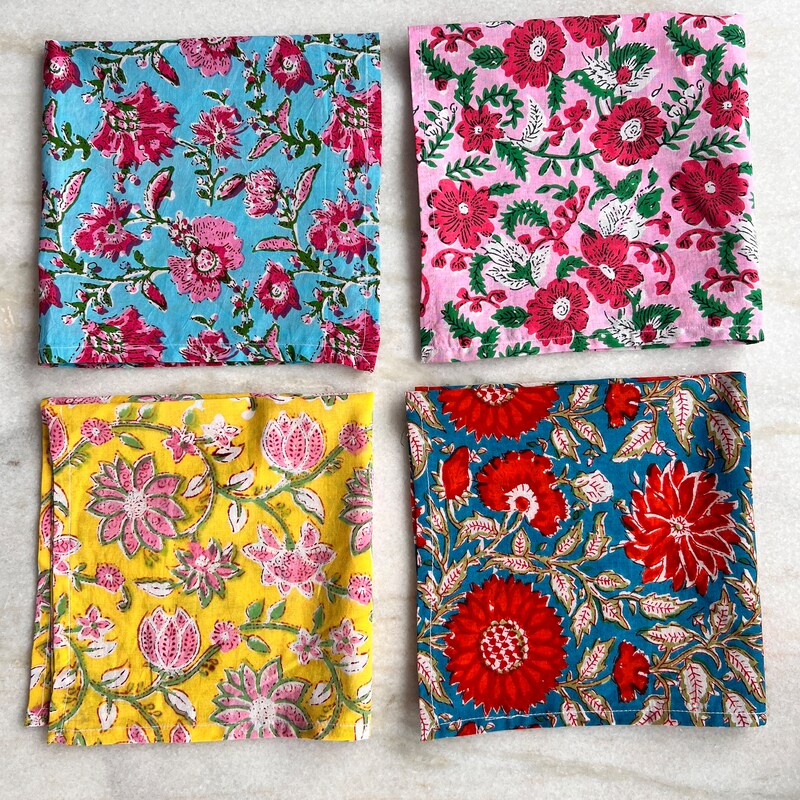 Block Print Napkins - Etsy