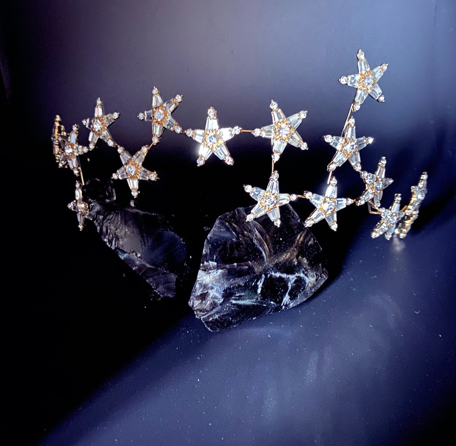 Silver or Gold Star Headpiece Star Crown Star Crystal - Etsy