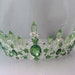 Light Green Crystal Crown, Light Lime Green Crystal Tiara, Pageant ...