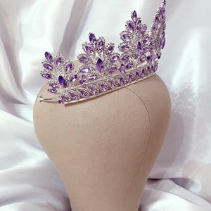 Baroque Purple Tiara, Victorian Purple Silver Tiara, Renaissance Tiara ...