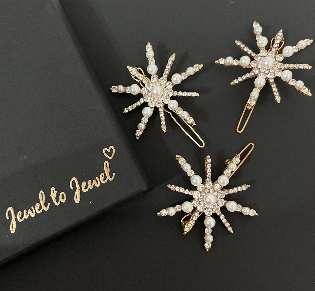Star Clip Headpiece, Star Hair Pins, Star Crystal Pins, Tiara, Boho ...