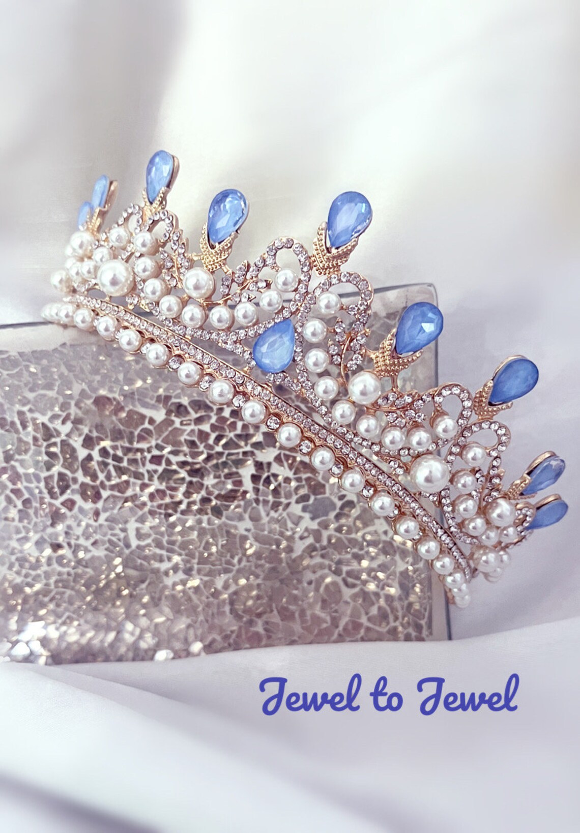 Victorian Crown,pearl Gold Tiara, Vintage Inspired Crown, Bridgerton ...