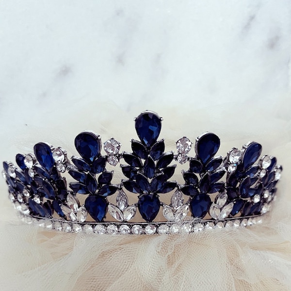 Navy Tiara - Etsy