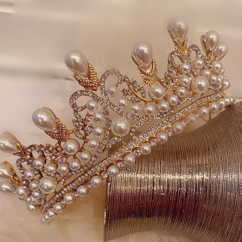 Gold Tiara - Etsy
