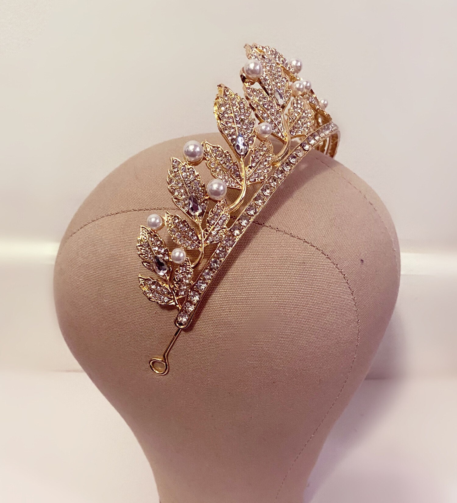 Gold Leaf Tiara Goddess Gold Crownpearl Gold Tiara Gold - Etsy