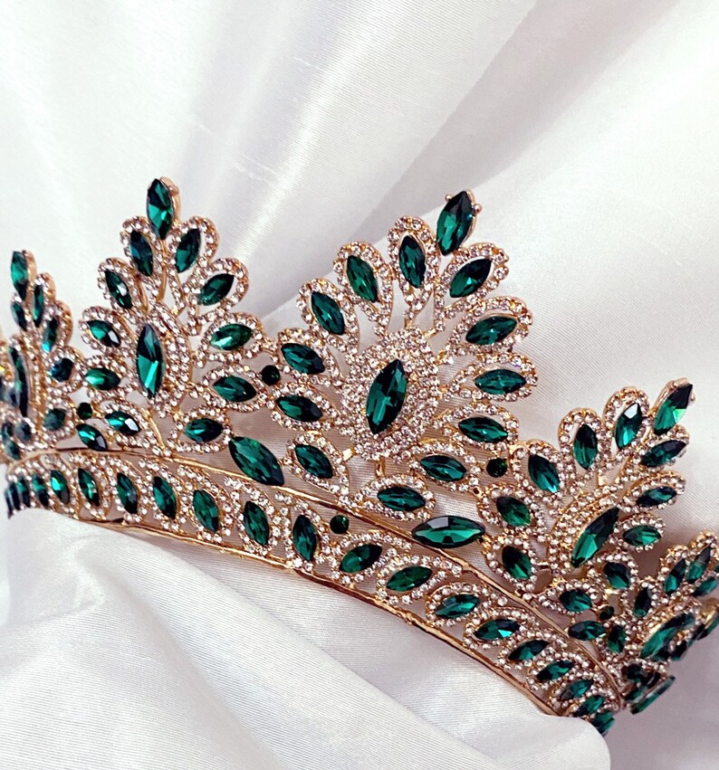 Blue Crystal Crown Victorian Sapphire Crown Blue Pageant - Etsy