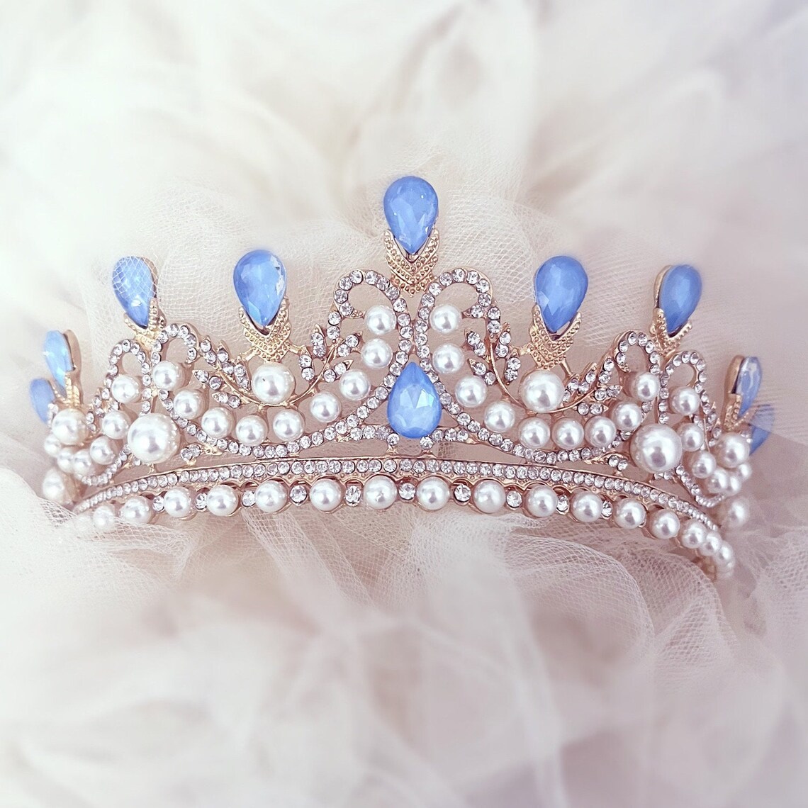 Victorian Crown,pearl Gold Tiara, Vintage Inspired Crown, Bridgerton ...