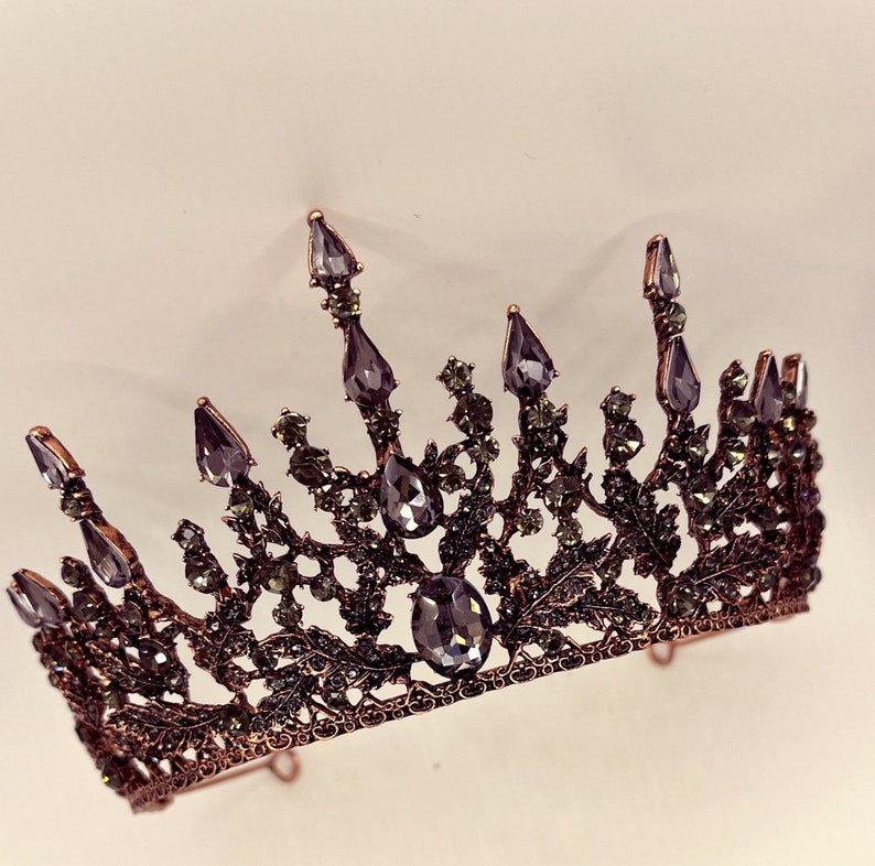 Victorian Black Crown Antique Copper Tiara Vintage Inspired - Etsy