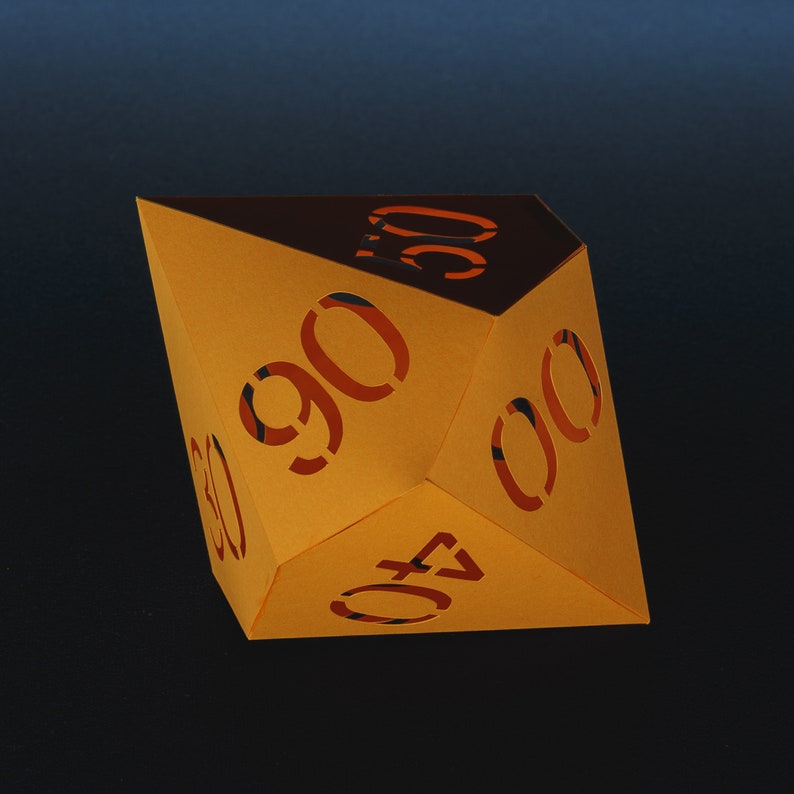 Extra Large Papercraft Polyhedral Dnd Dice Complete Set - D20, D12, D10 ...
