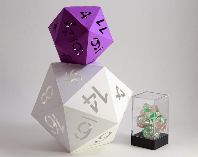 Extra Large Papercraft D20 - SVG & Silhouette Cutfile - Etsy