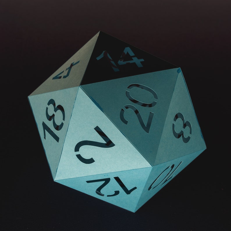 Extra Large Papercraft Polyhedral Dnd Dice Complete Set - D20, D12, D10 ...