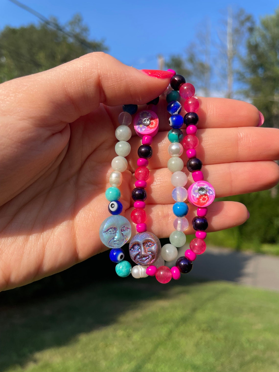 Moon Face Bracelets - Etsy