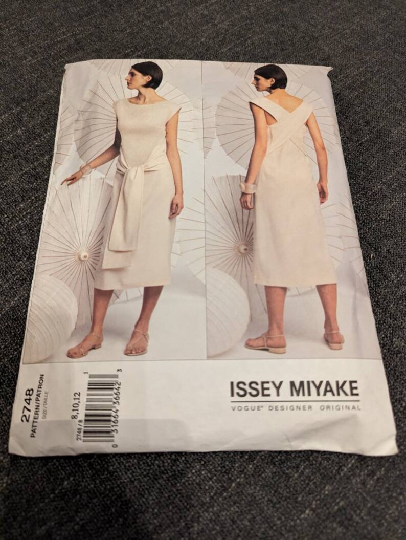 Vintage Issey Miyake Dress Sewing Pattern Vogue 2748 sz - Etsy