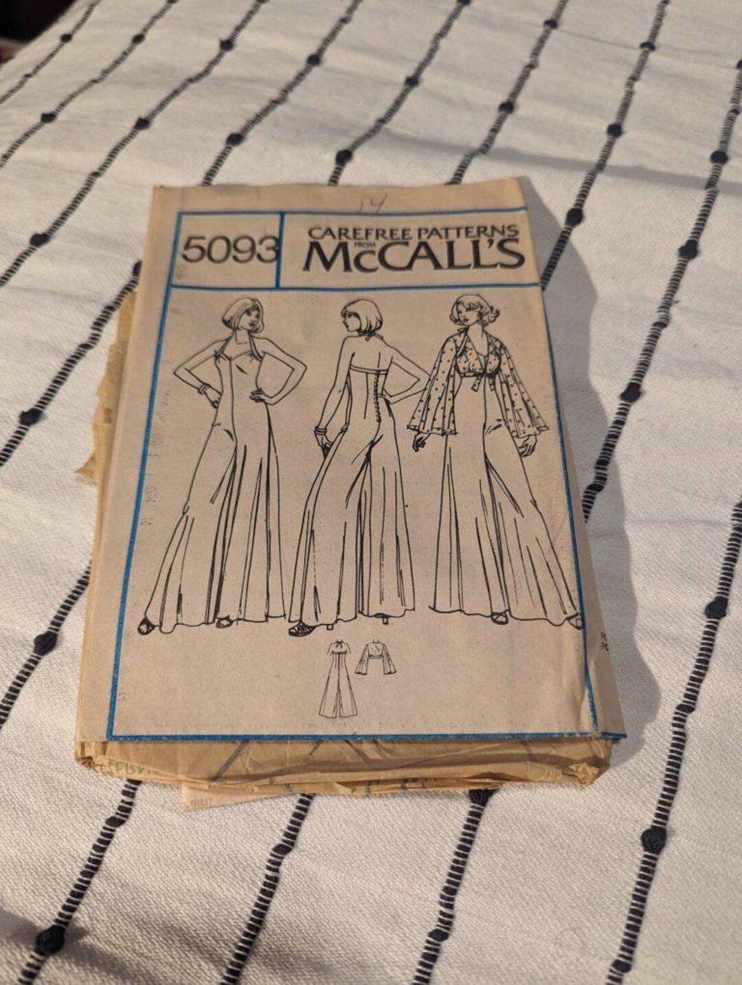 Vintage Carefree for Mccall's 5093 Jumpsuit and Cover-up size 14 Bust ...