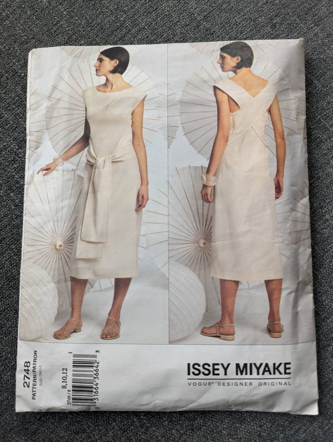 Vintage Issey Miyake Dress Sewing Pattern - Vogue 2748 (sz 8/10/12) - Etsy