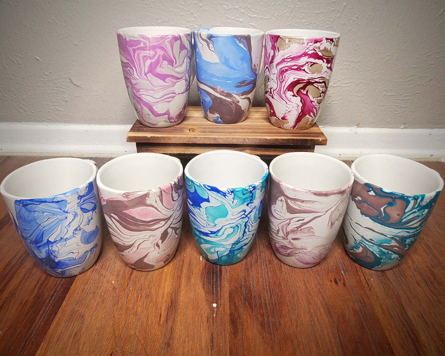 Custom Colors Marble Mugs - Etsy