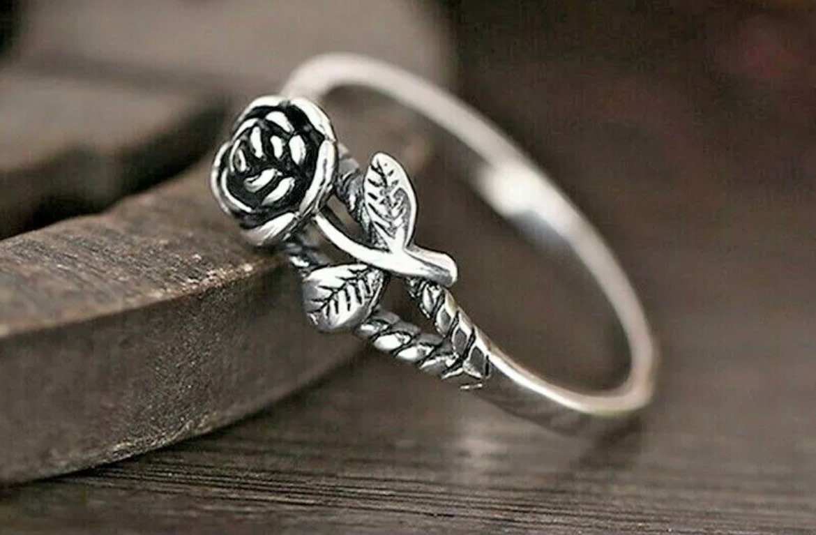 Anillo de rosas de plata 925 - Etsy España
