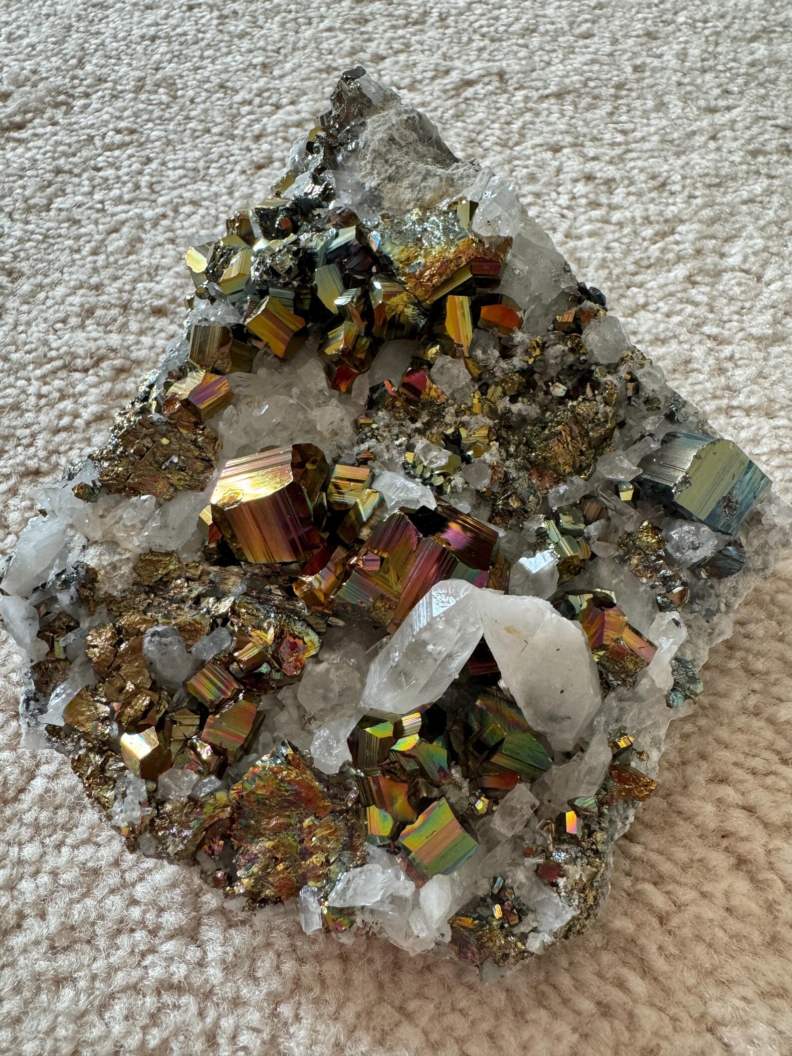 Pink, Gold & Blue Iridescent Pyrite. Rainbow Pyrite. - Etsy