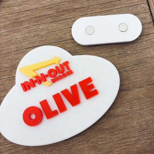 In N Out Name Tag - Etsy