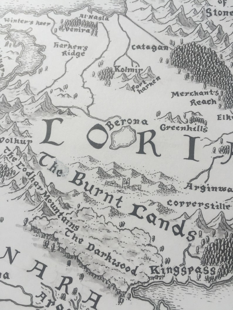 Custom A3 Sized Fantasy Map World Map for Authors or Dnd Games With ...