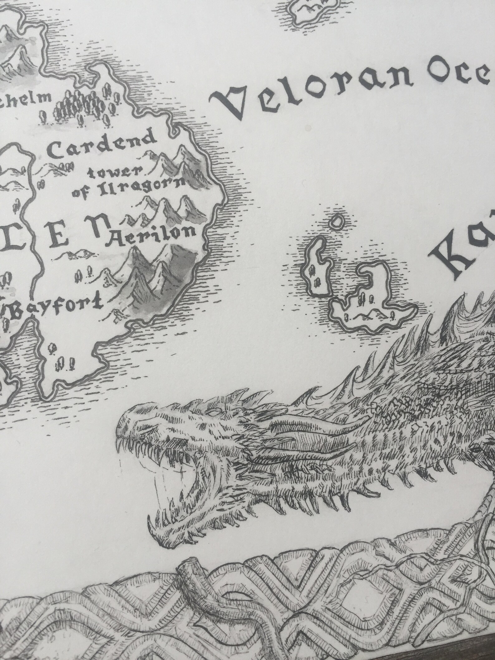 Custom (A3) Sized Fantasy Map World Map for Authors or Dnd Games - With ...