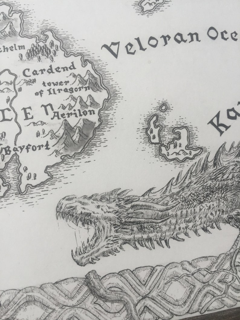 Custom A3 Sized Fantasy Map World Map for Authors or Dnd Games With ...