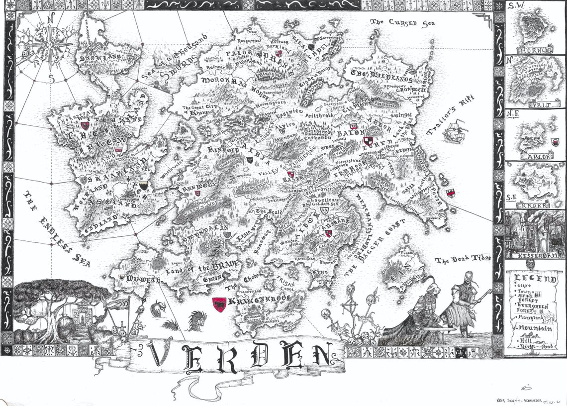 Dnd Fantasy Map Scans 1 - Etsy