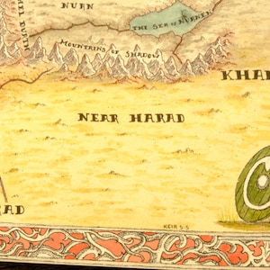 Middle-earth Map Complete in Watercolour With Illustrations of Iconic ...