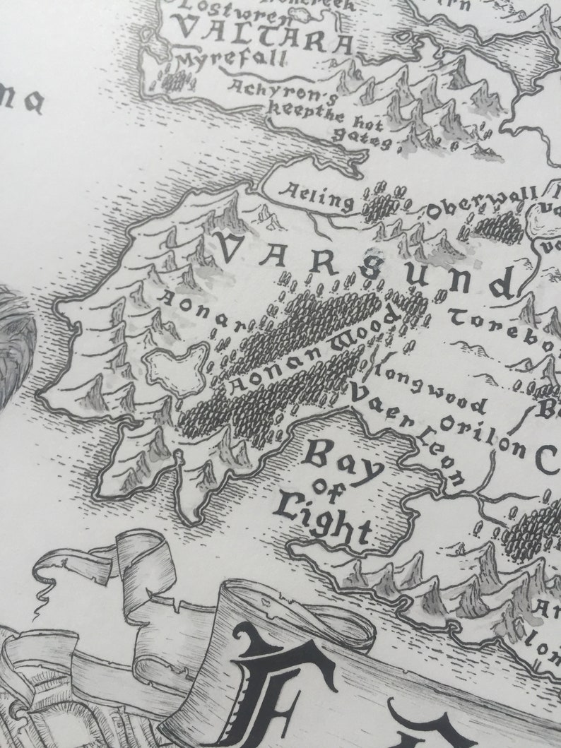 Custom A3 Sized Fantasy Map World Map for Authors or Dnd Games With ...