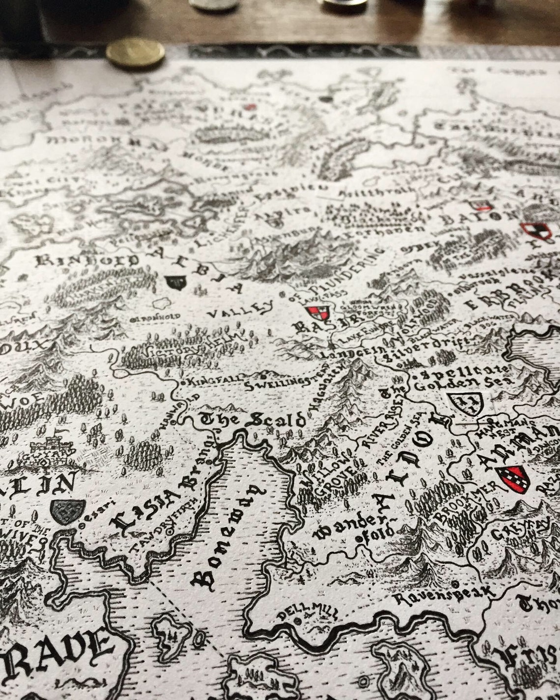 Custom A4 D&D World Map Detailed Map With Borders and Illustrations - Etsy