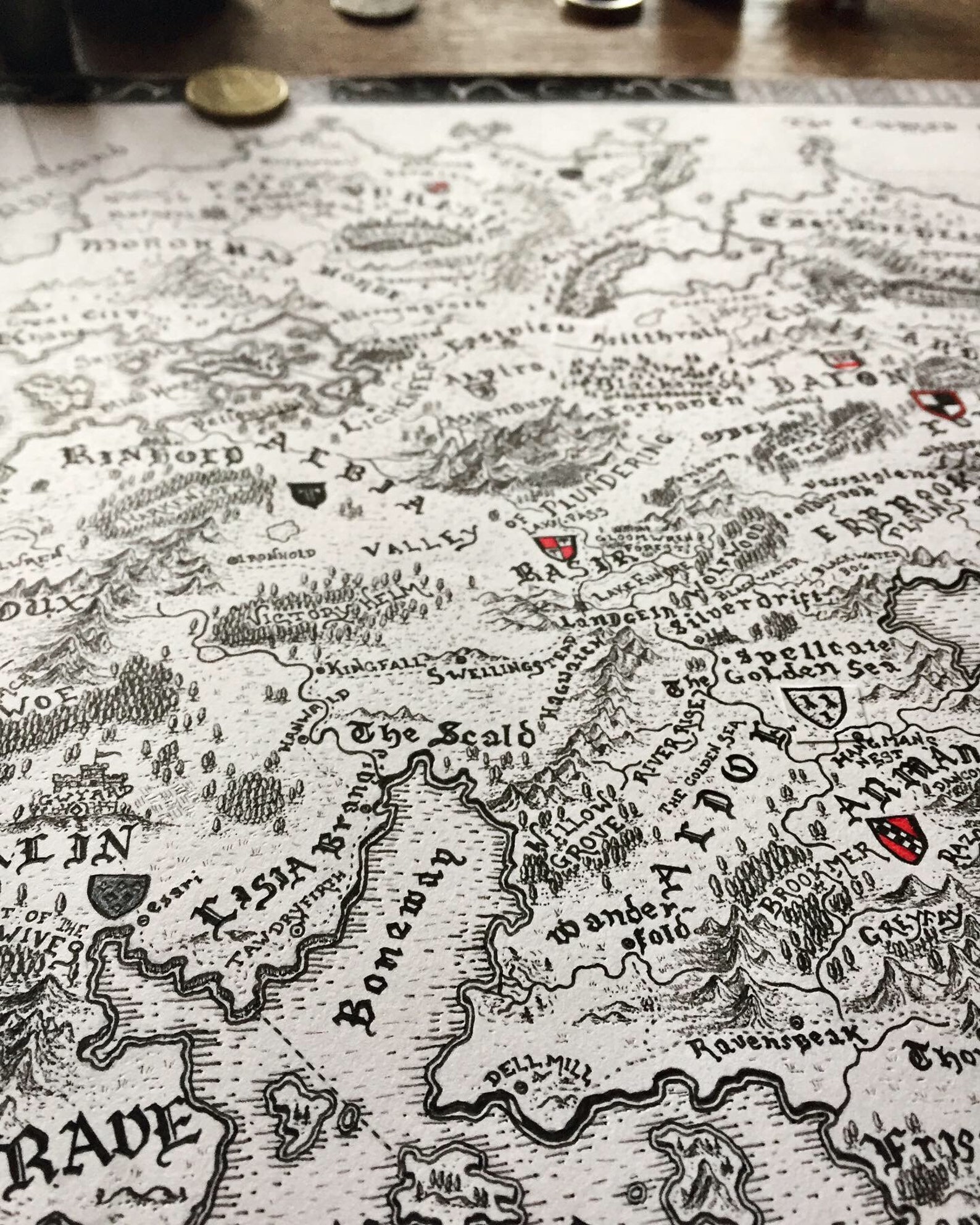 Custom (A4) D&D World Map - Detailed Map With Borders and Illustrations ...