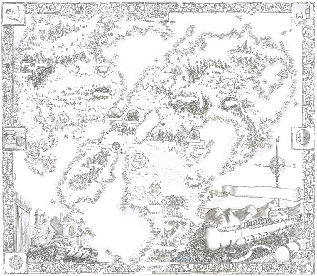 Customisable Dnd/rpg Fantasy Map - Etsy
