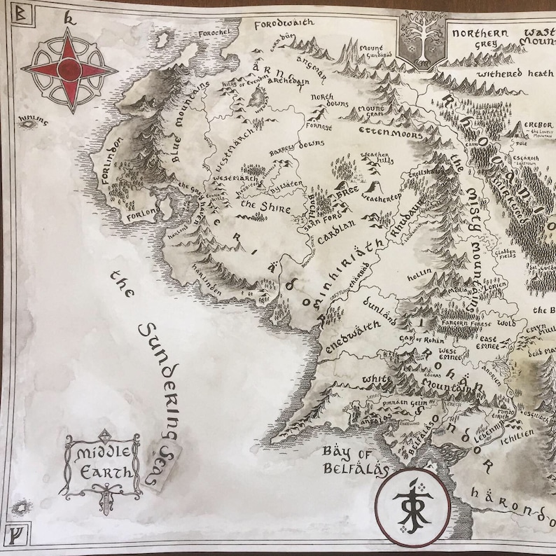 Custom A4 D&D World Map Detailed Map With Borders and Illustrations - Etsy