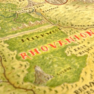 Middle-earth Map Complete in Watercolour With Illustrations of Iconic ...