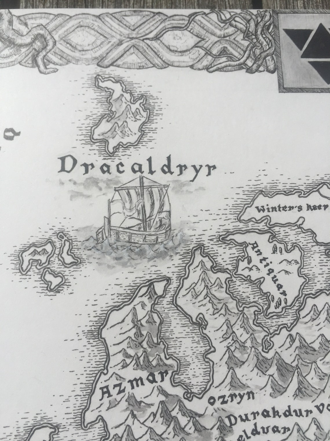 Custom A3 Sized Fantasy Map World Map for Authors or Dnd Games With ...