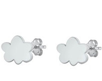 Tiny Stratus Clouds Stud Earrings Sterling Silver - Etsy