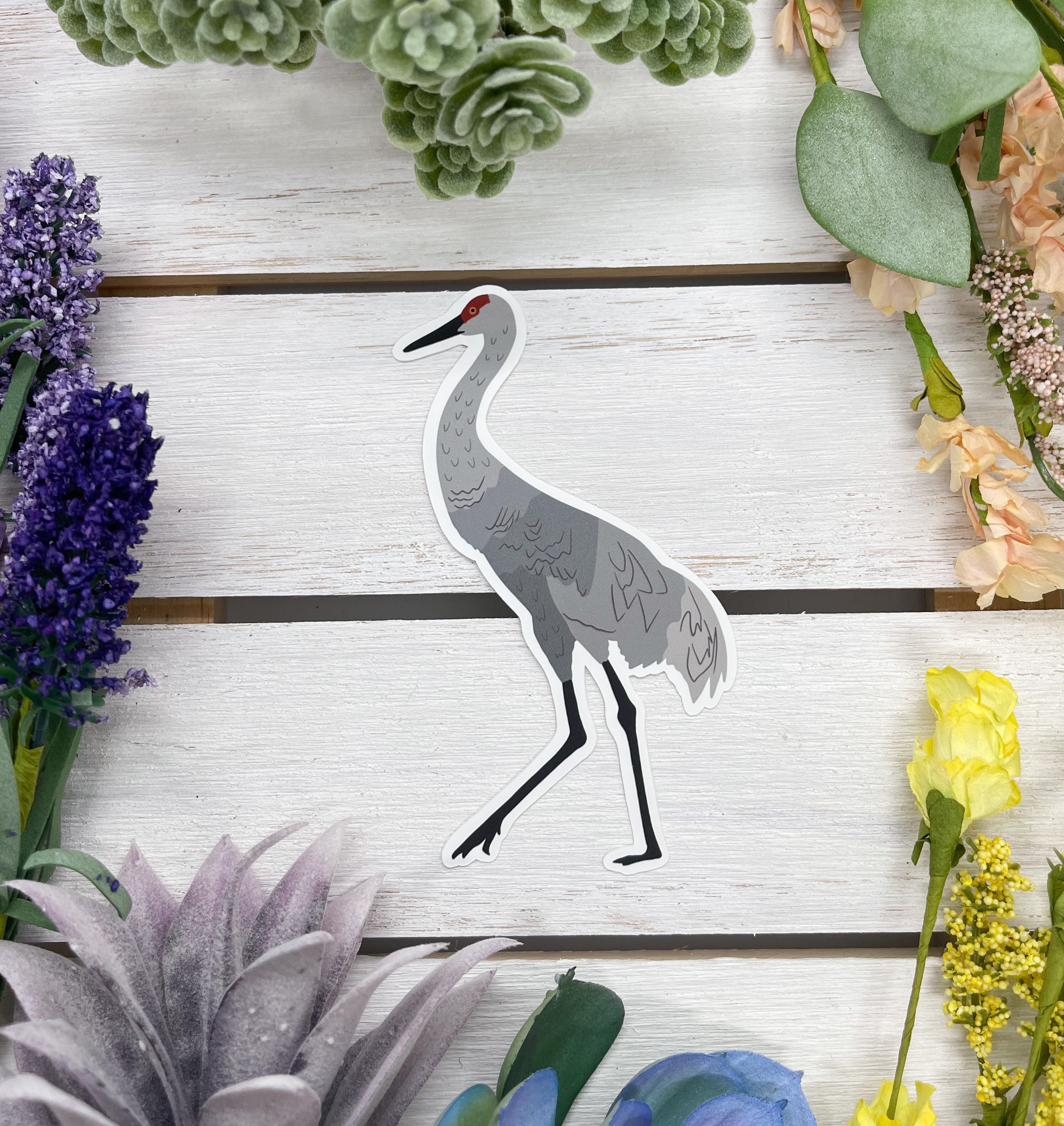 Sandhill Crane Sticker Bird Sticker Birdwatching Sticker - Etsy