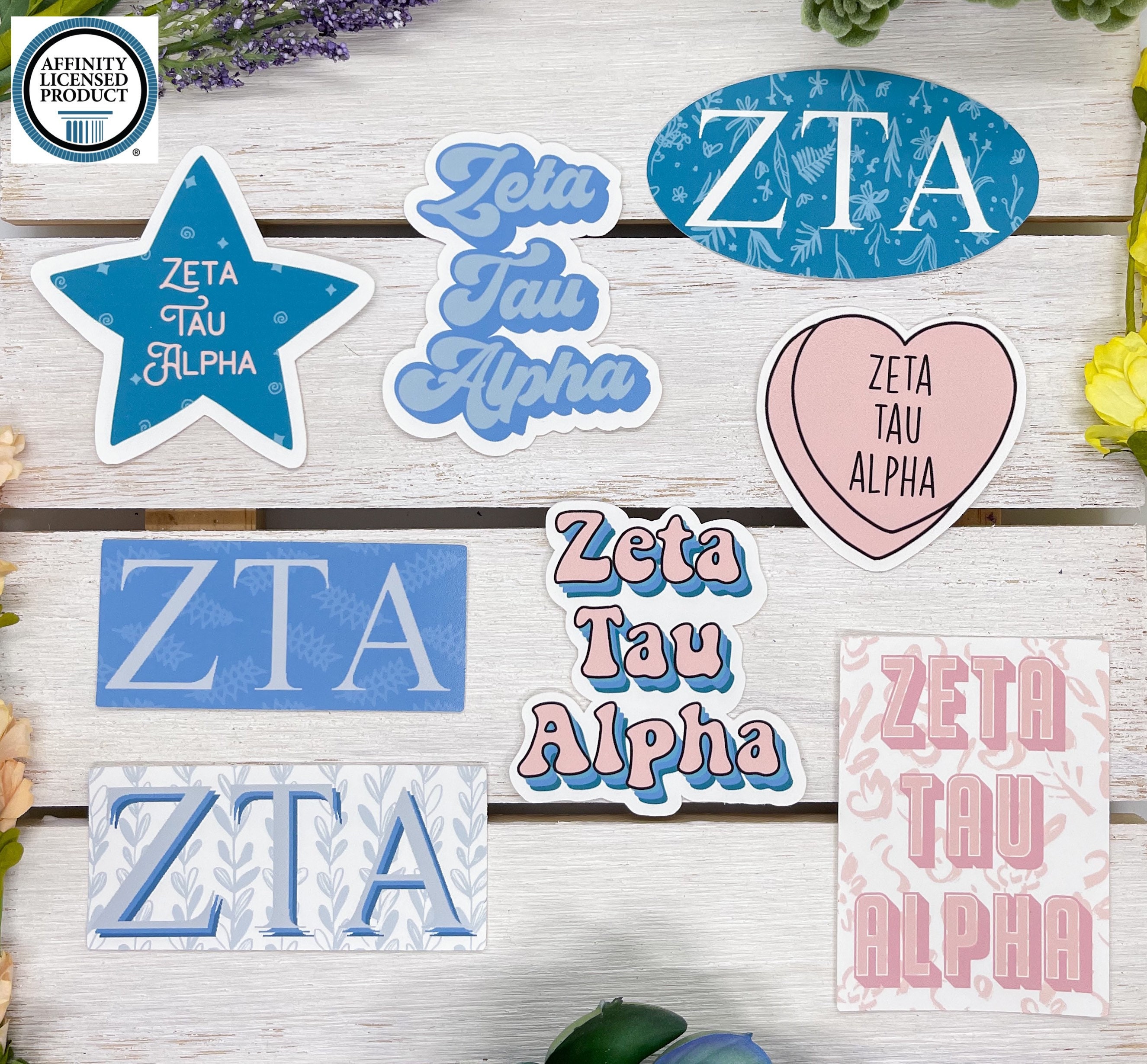 Zeta Tau Alpha Sticker Pack Zeta Tau Alpha Decals Zeta Tau - Etsy