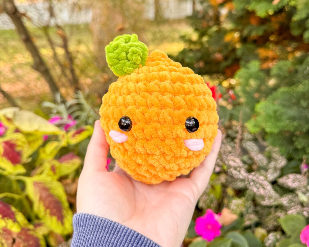 Orange Crocheted Plushy, Crocheted Plush, Crocheted Animal, Crochet ...
