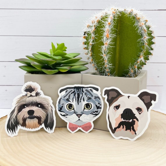 Custom Pet Sticker Personalized Pet Sticker Pet Portrait - Etsy