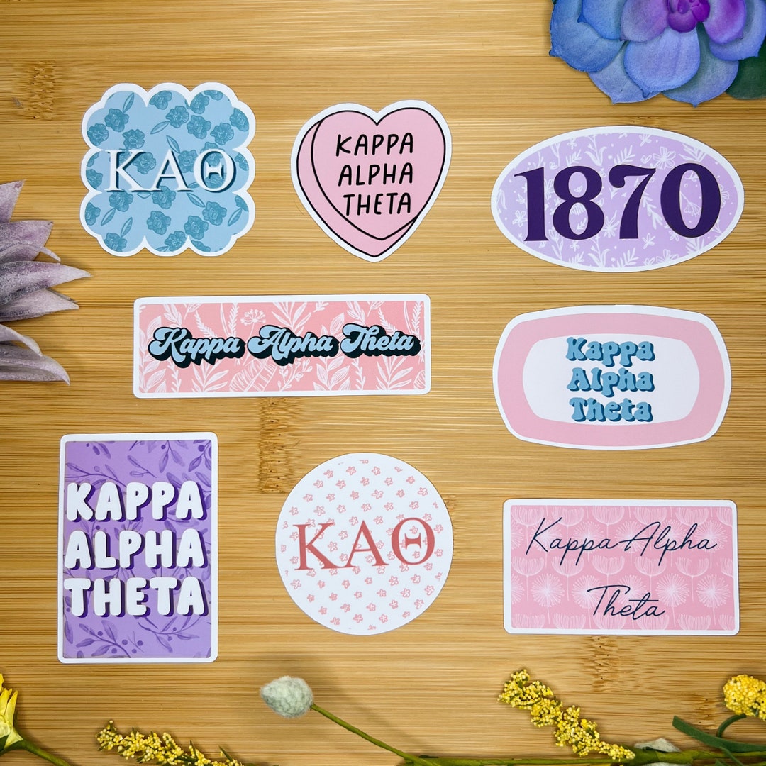 Kappa Alpha Theta Sticker Pack, Sorority Stickers, Kappa Alpha Theta ...