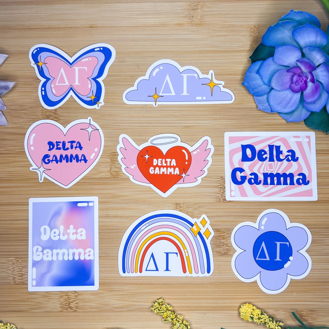 Delta Gamma Sticker Pack, Sorority Stickers, Delta Gamma Flag, Delta ...