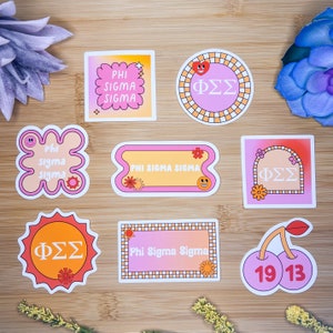 Phi Sigma Sigma Sticker Pack, Sorority Stickers, Phi Sigma Sigma Flag ...